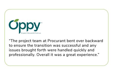 Procurant On Linkedin Another Supplier Stories From Oppy We Are