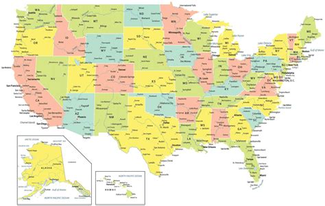 Free Printable Map Of Usa With Cities Printable Us Maps