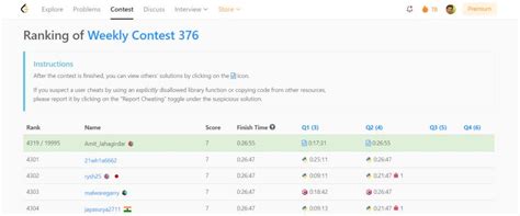 Secured 4319th Rank In Leetcode Weekly Contest Amit Jahagirdar Posted On The Topic Linkedin