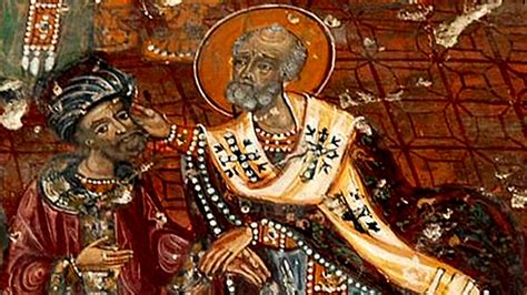 St Nicholas And Arius At The Council Of Nicea Charlotte Riggle