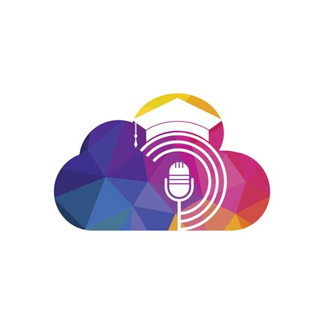 Graduate Podcast Logo Icon Symbol Design Education Podcast Logo Concept 21582741 Vector Art At