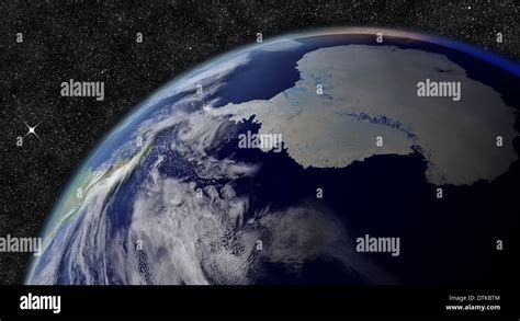 Antarctica From Space Elements Of This Image Furnished By Nasa Stock