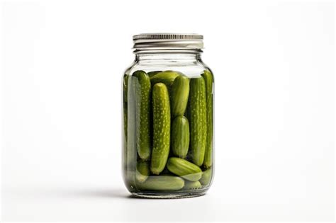 Premium Photo Pickle Jar Isolated On White Background