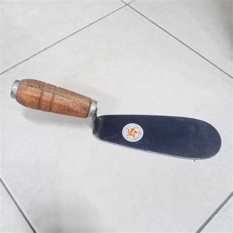 Jual Sbjaya99 Sendok Semen Kasar Gagang Kayu Cap Jempol Star Sendok Pasang Batu Cap Bintang