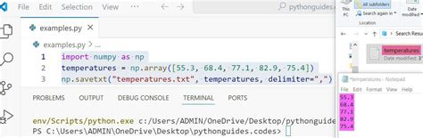 How To Write An Array To A File In Python