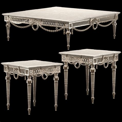 Classical Coffee Tables Set 3d Model Cgtrader
