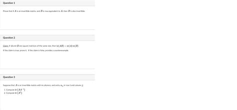 solved question 1 prove that if a is an invertible matrix