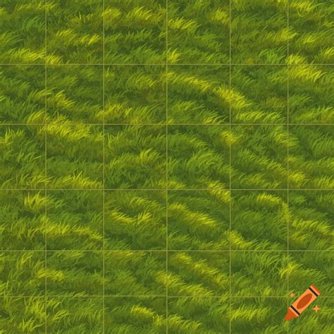 Animated Style Green Grass Texture With A Grid Overlay On Craiyon
