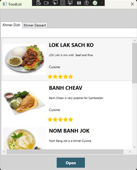 Github Sreyounpann Cookbookcsharp This Project Is About Wpf Window Presentation Form Using