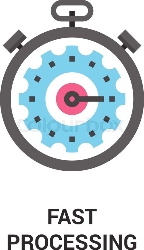 Fast Processing Icon Stock Vector Colourbox