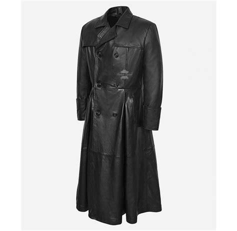 The Matrix Morpheus Coat Double Breasted Full Length Leather Coat Boutique England