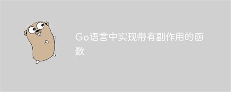 Go语言中如何编写带副作用的函数 Golang学习网 Go语言中如何编写带副作用的函数 Golang学习网