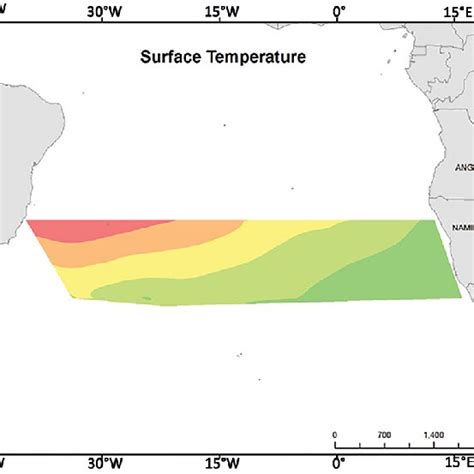 Surface Temperature Profile ° C In Two Latitudinal Profiles 20