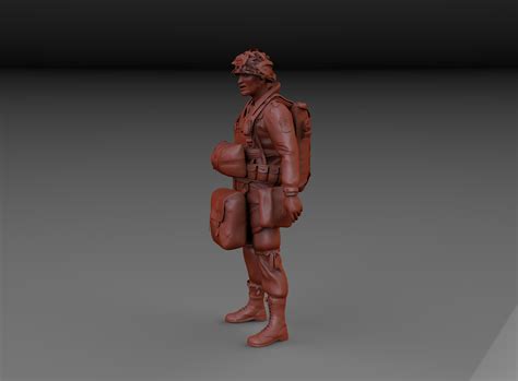 Stl File Ww2 American Paratrooper With V3 Equipment・3d Print Design To
