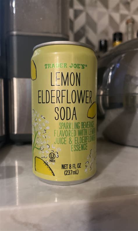 Trader Joes Lemon Elderflower Soda Fig App