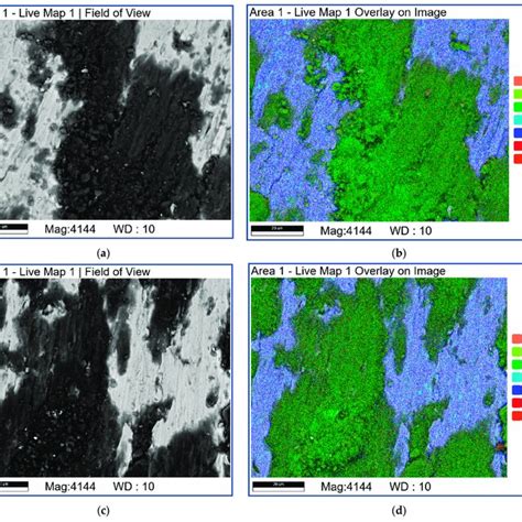 Sem Bse Image Ac And Combined Eds Images Bd On The Worn Surface