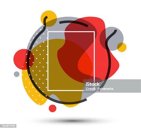 둥근 모양 다채로운 잉크 페인트 유체 벡터 일러스트는 웹 배너 추상적 인 배경 예술 스타일에 대한 흰색 현대적인 스타일의 디자인 구성 레이아웃에 고립 건강에 좋지 않은