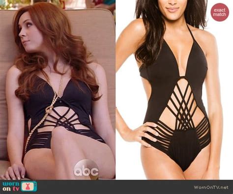 Wornontv Elizas Black Strappy Swimsuit On Scandal Karen Gillan