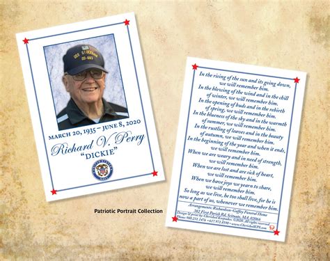 Wallet Sized Laminated Prayer Cards Patriotic Portrait Collection