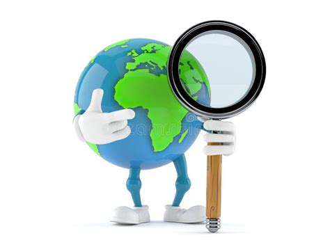 World Globe Magnifying Glass Stock Illustrations 2810 World Globe