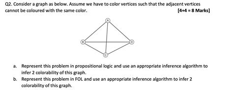 Solved Q Consider A Graph As Below Assume We Have To Chegg