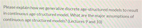 Solved Please Explain How We Generalize Discrete