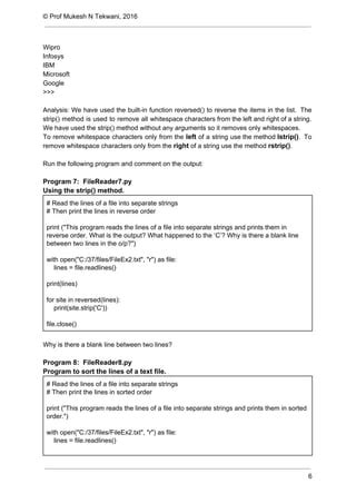 Python Reading And Writing Files PDF