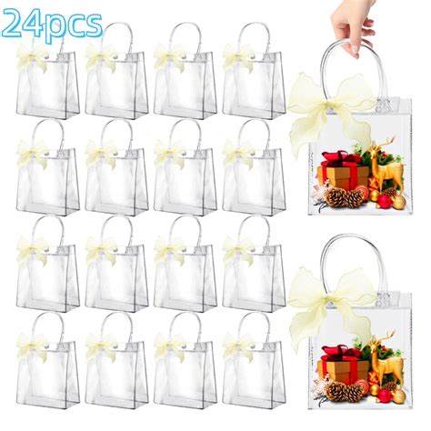 Xugoox 24 Pcs Clear T Bags With Handles 51 X 28 X 60 Inch