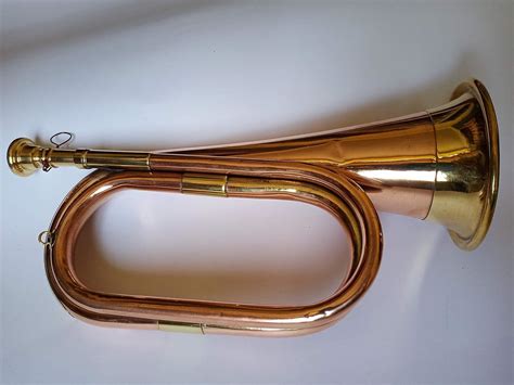 Annafi® Solid Copper And Brass Bugle Us Military Cavalry Horn Musical Brass