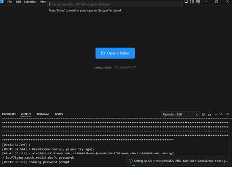 Ssh Connection Windows Password Help Cursor Community Forum