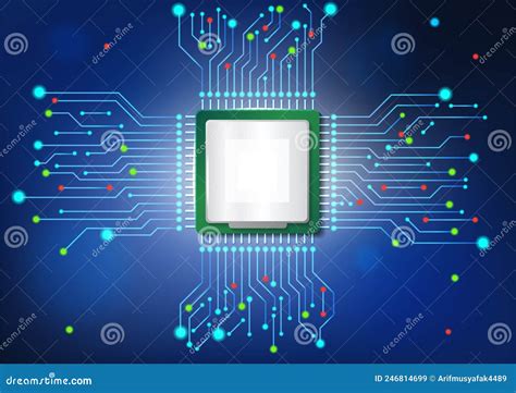 Processor Circuit Board Technology Stock Illustration Illustration Of