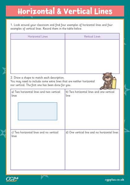 Problems With Horizontal And Vertical Lines Year 3 Cgp Plus