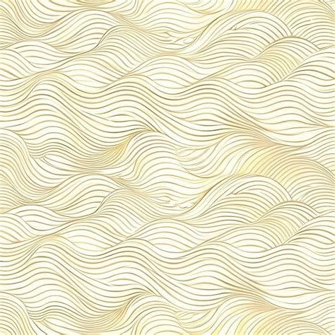 Seamless Tile Pattern Of Intricate Wave Shapes On A Light Yellow Background Premium Ai