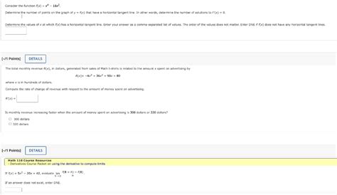 Solved Consider The Function F X 18x2 Determine The
