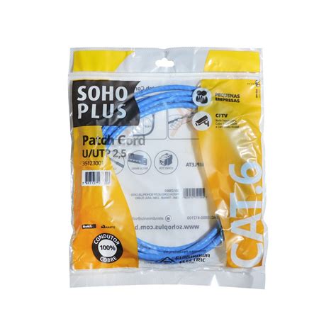 Patch Cord Cat6 2 5m Furukawa Soho Plus Azul Patch Cords