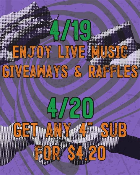 Cheba Huts 420 Party At Cheba Hut Toasted Subs In Seattle Wa Every Day Through April 20