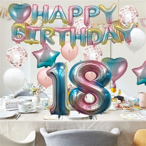 18th Birthday Balloon 18th Birthday Decorations India Ubuy