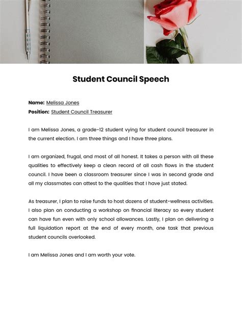 Short Student Council Speeches In Word Download