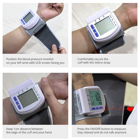 Blood Pressure Monitor Pulsometro Wrist Sphygmoman Grandado