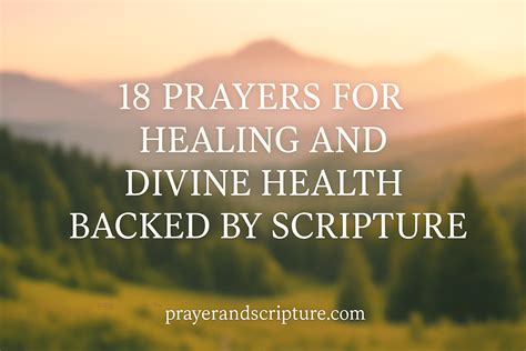 18 Prayers For Healing And Divine Health Backed By Scripture