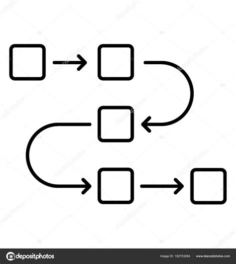 Sequential Process Line Icon Sequential Order Stock Vector By