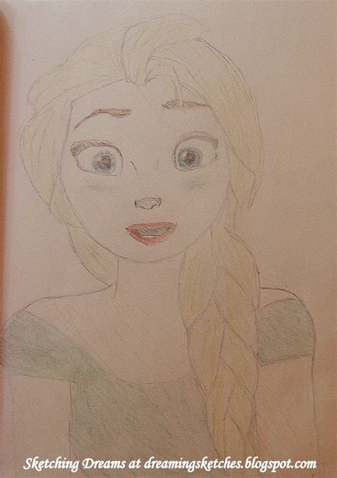 Sketching Dreams Drawing Of Elsa From Frozen Fever