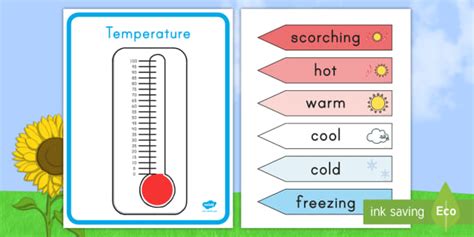 Thermometer Temperature Display Poster Teacher Made