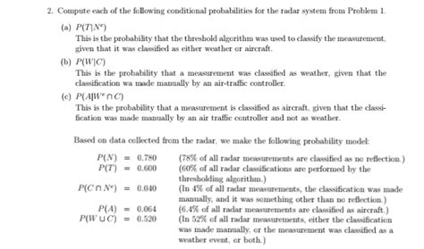 Compute Each Of The Following Conditional Chegg