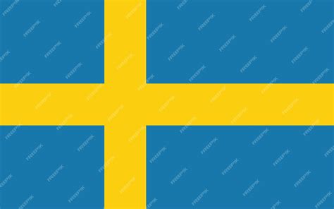 Premium Vector Sweden Flag Official Size And Color Standards Vector
