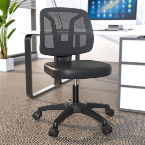 Ttd Tiantianda Armless Mesh Office Chair Ergonomic Small