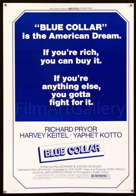 Blue Collar Movie Poster 1978 1 Sheet 27x41