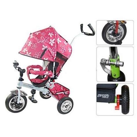 Трехколесный велосипед Profi Trike M0217 EVA Foam Pink with flowers ...