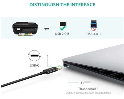 Ugreen Usbc To Usb20 B 2m Printer Cable Bk Solow