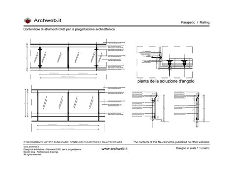 Glass Railing Section With Axono View Dwg Section For Autocad Designs Cad